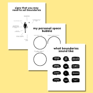 Teen Boundaries Workbook Bundle, Setting Healthy Boundaries, Boundaries ...