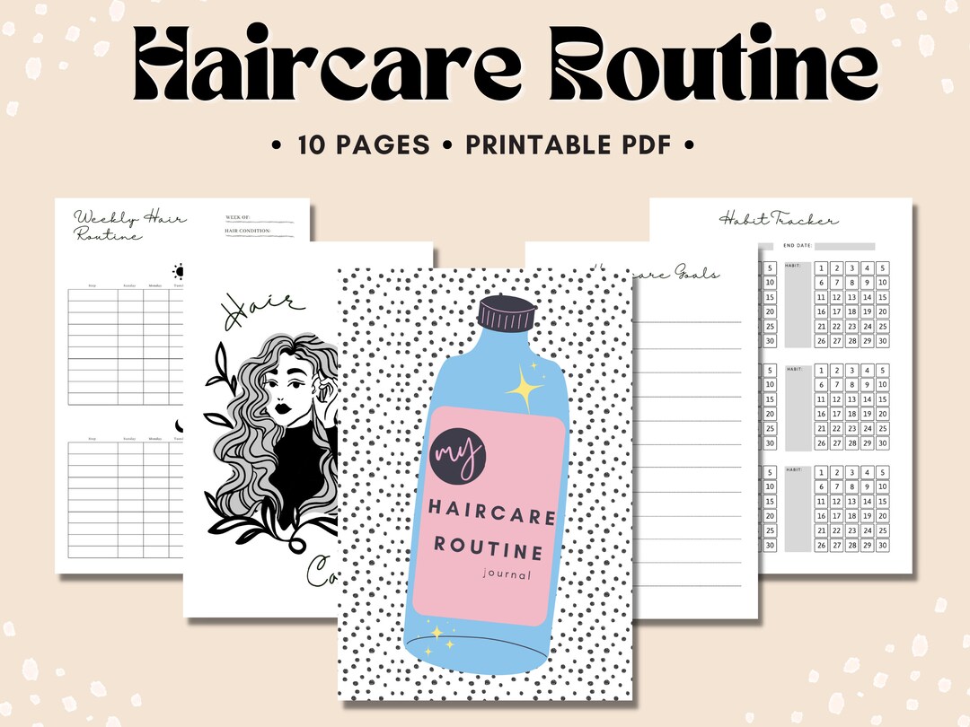 Haircare Routine Printable, Hair Journal, Hair Growth, Hair Care ...
