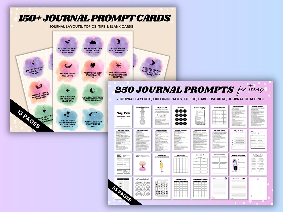 Teen Mega Bundle, Teen Self Care Workbook, Teen Mental Health, Teen ...