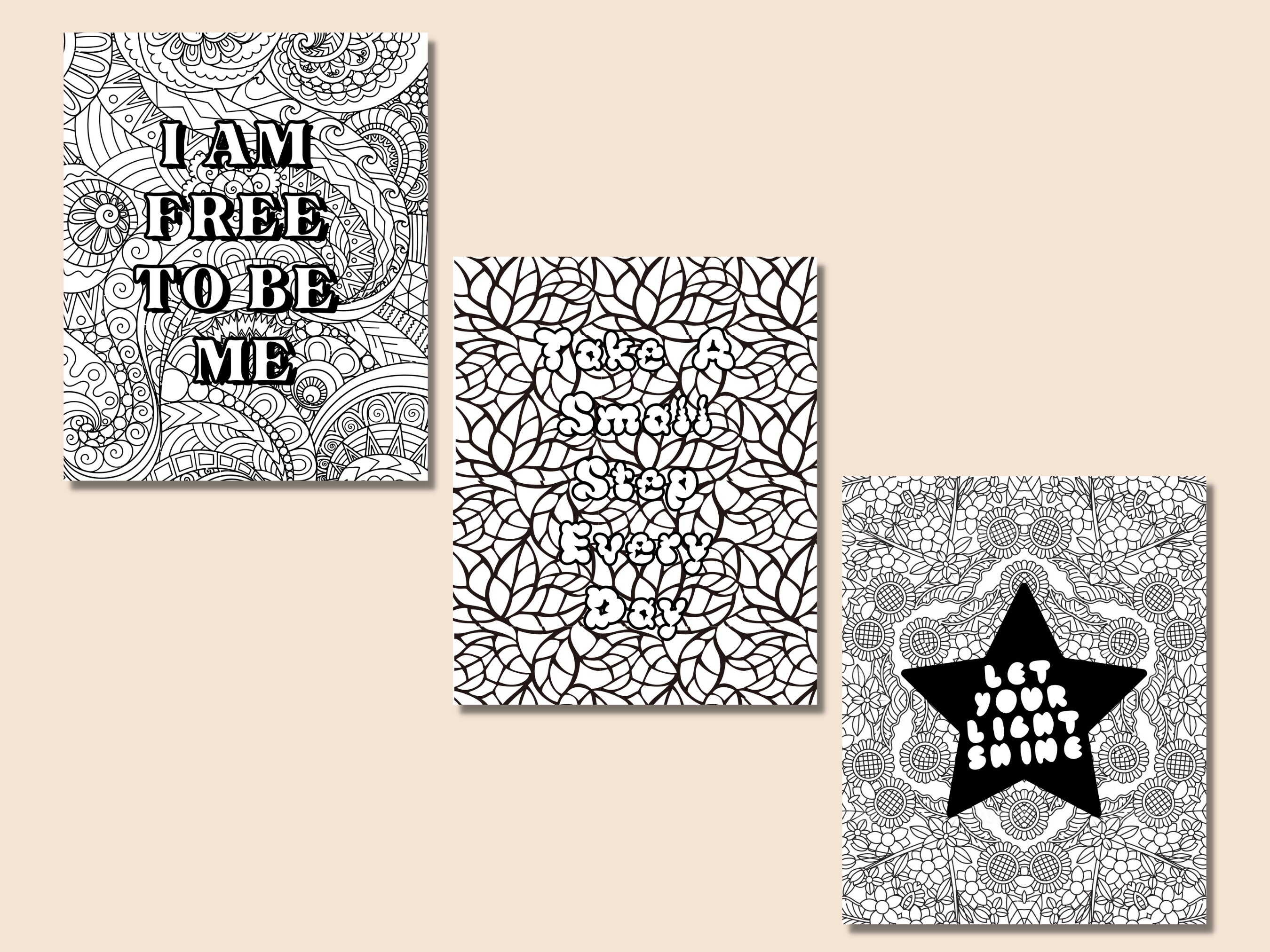 Affirmation Coloring Pages, Mental Health Coloring Pages, Coloring ...