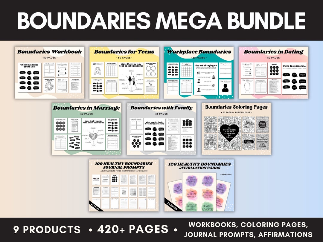 Boundaries Bundle, Setting Healthy Boundaries, Boundaries Journal ...
