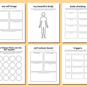 Body Image Workbook, Body Positive Worksheets, Body Acceptance, Healing ...