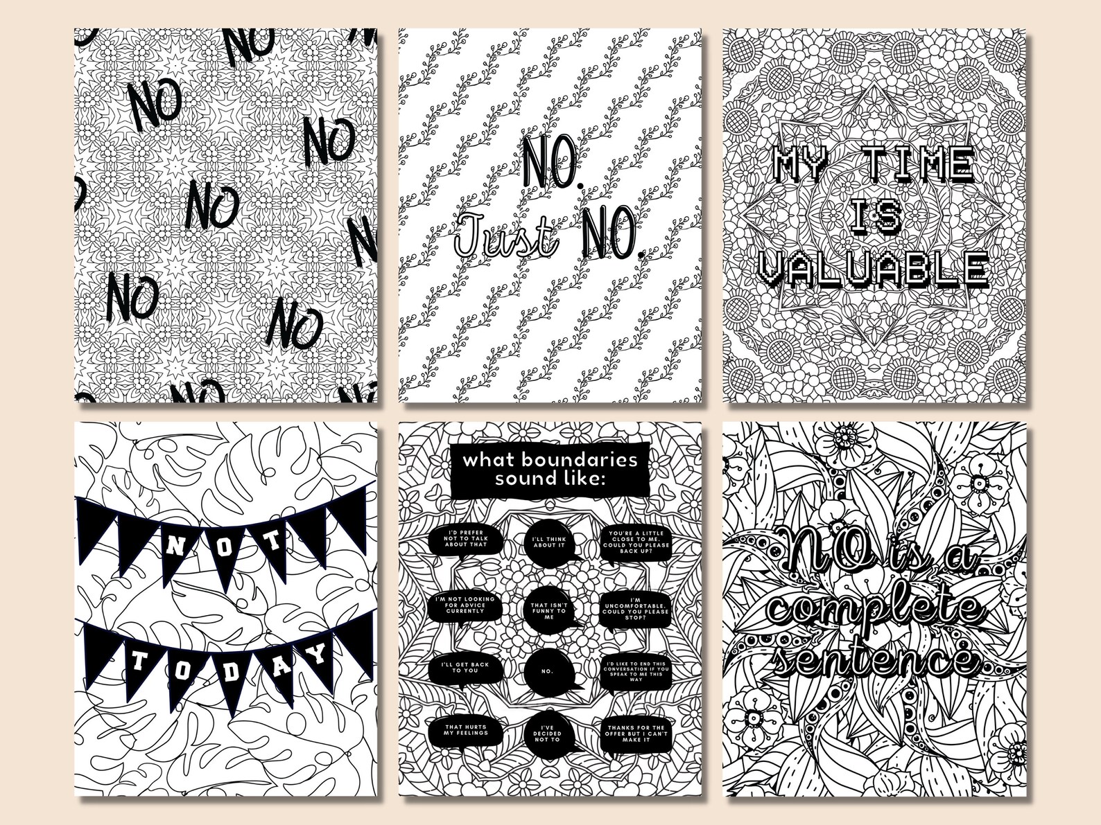 Boundaries Coloring Pages, Mental Health Coloring Pages, Coloring Pages ...