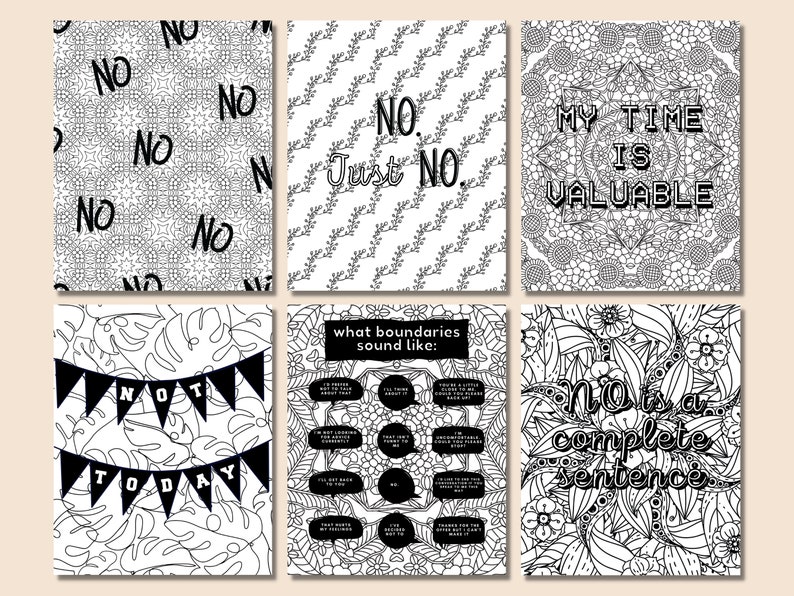 Boundaries Coloring Pages, Mental Health Coloring Pages, Coloring Pages ...