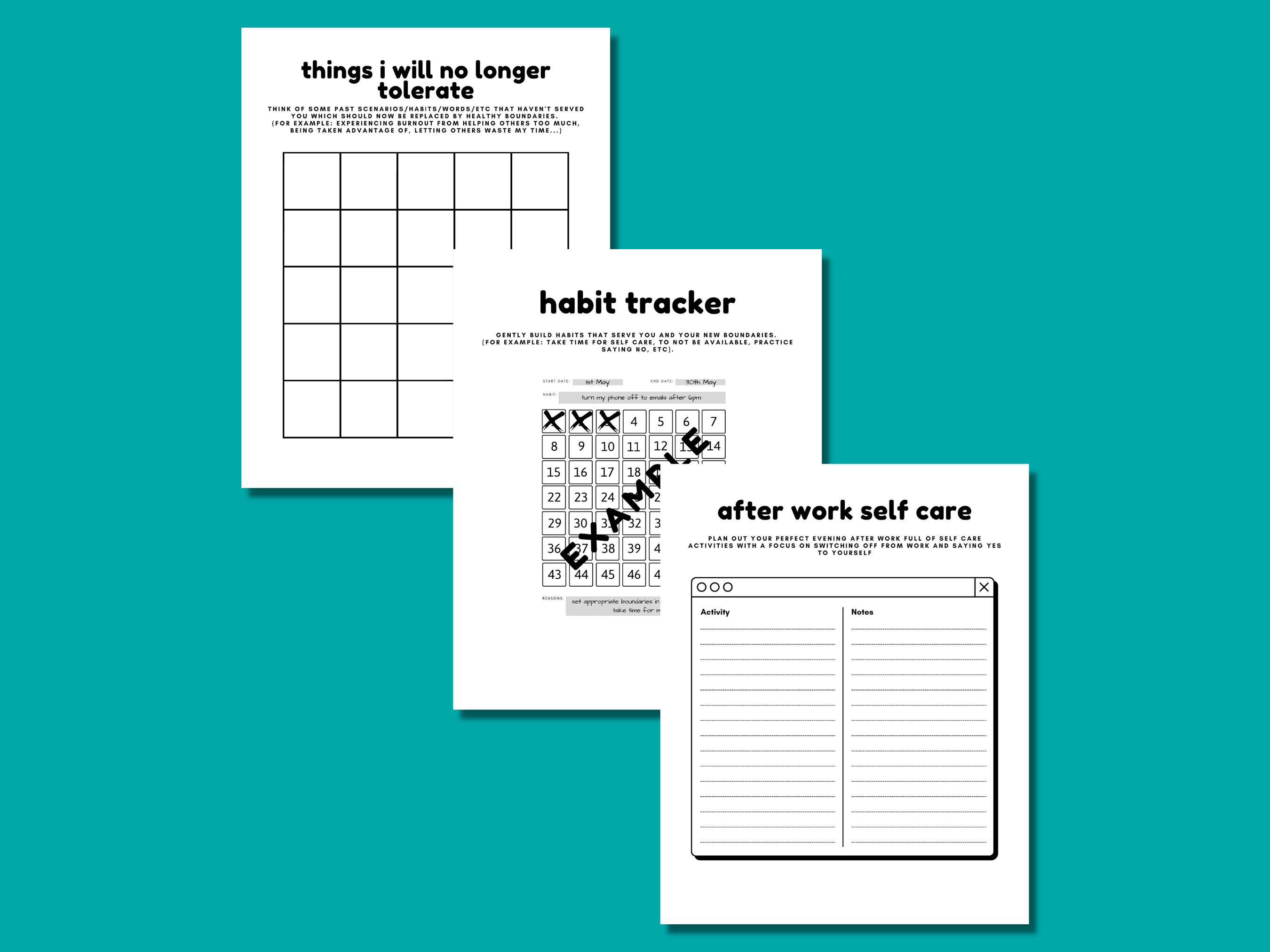 Boundaries at Work Workbook Bundle, Workplace Boundaries, Setting ...