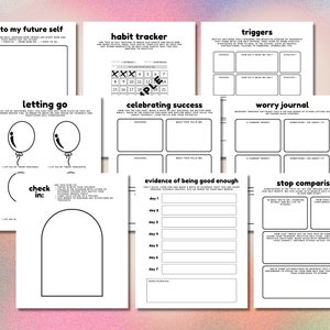 Self Esteem for Teens Worksheets, Workbook, Self Esteem Journal, Low ...