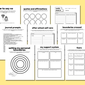 Teen Boundaries Workbook Bundle, Setting Healthy Boundaries, Boundaries ...