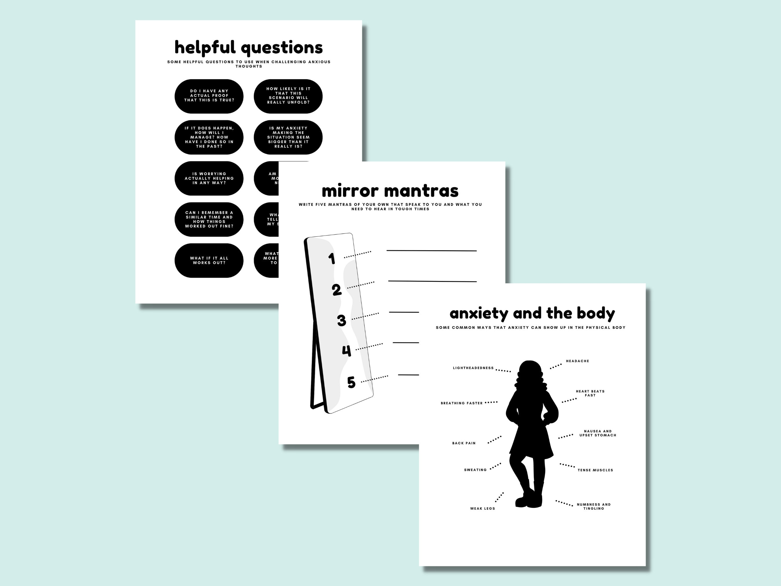 Anxiety Worksheets for Teens, Workbook, Teen Anxiety Journal, Anxiety ...