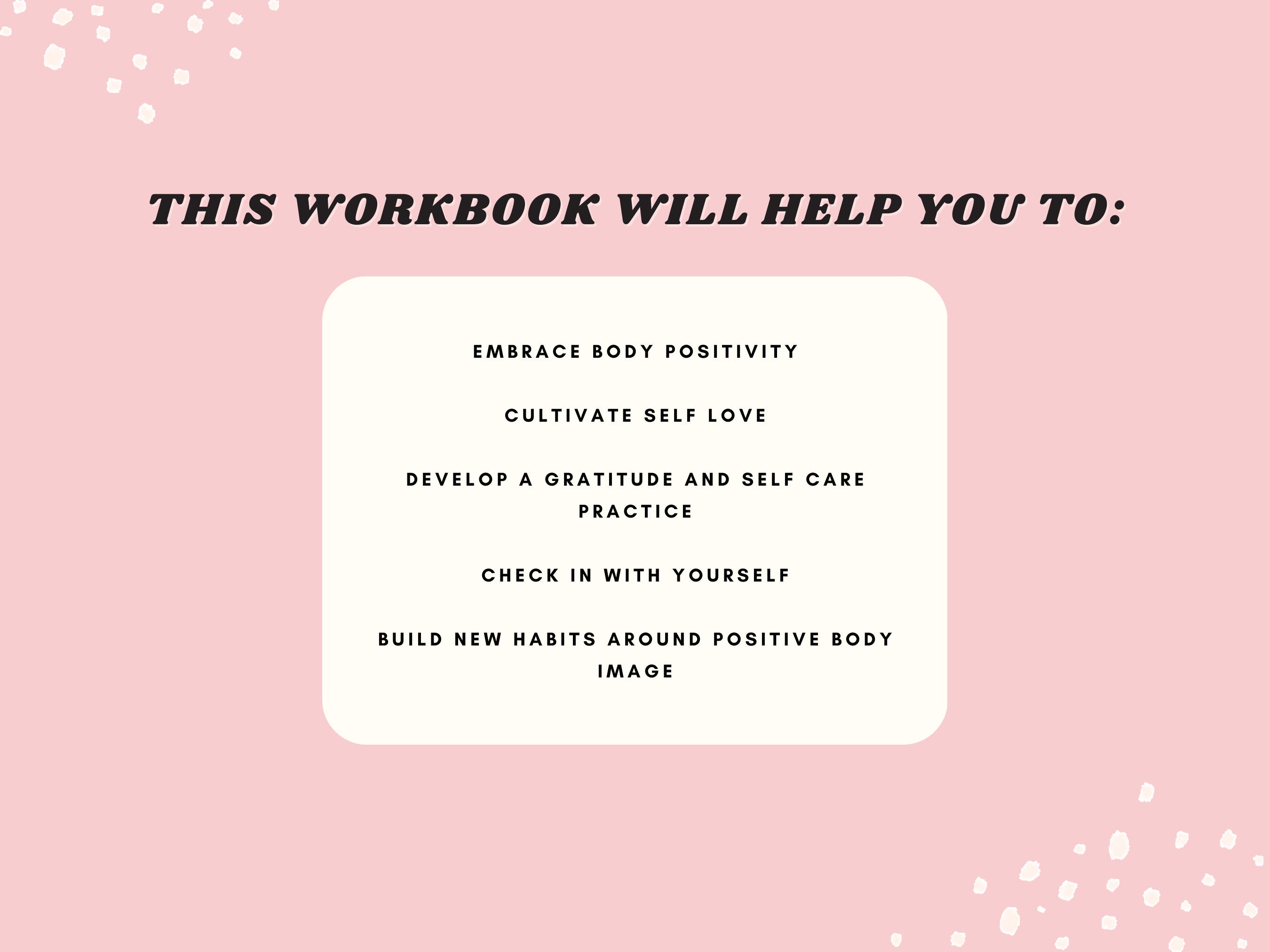 Teen Body Image Workbook, Body Positive Worksheets, Body Acceptance ...
