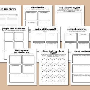 Black Woman Self Care Workbook, Self Love for Black Women, Mental ...