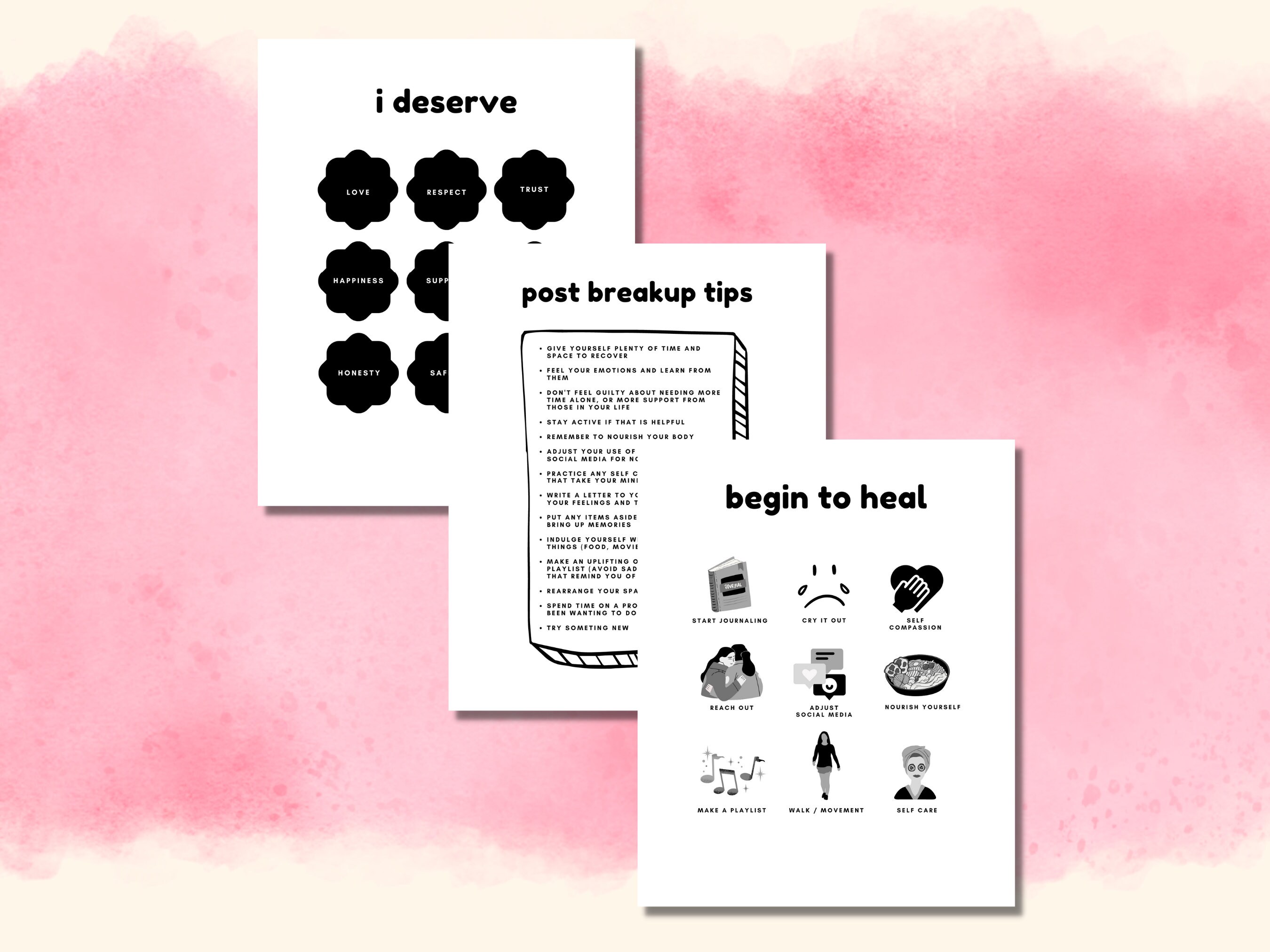 Breakup Self Care Workbook, Breakup Journal, Toxic Relationship ...