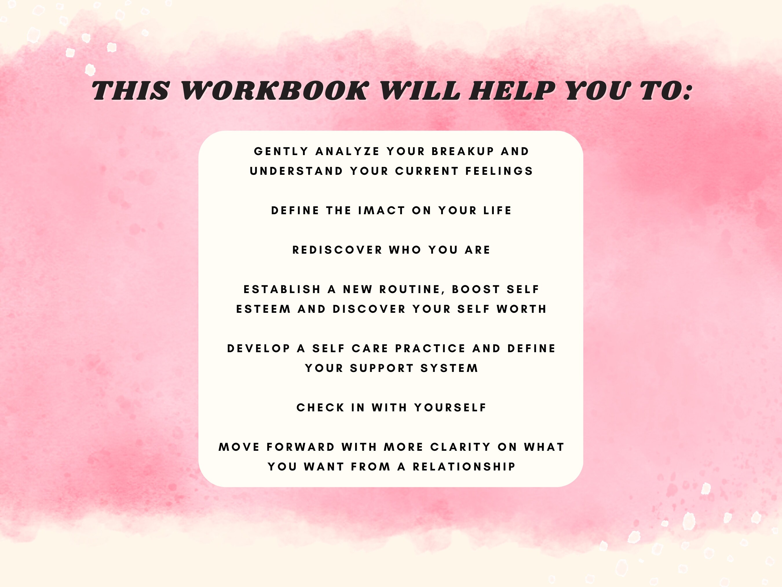 Breakup Self Care Workbook, Breakup Journal, Toxic Relationship ...
