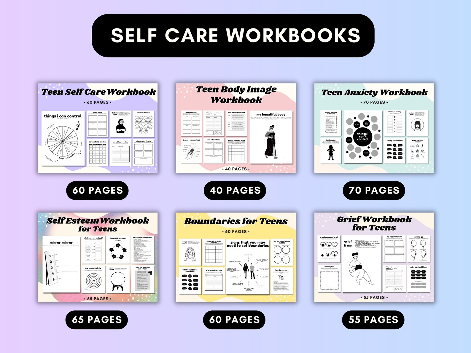 Teen Mega Bundle, Teen Self Care Workbook, Teen Mental Health, Teen ...