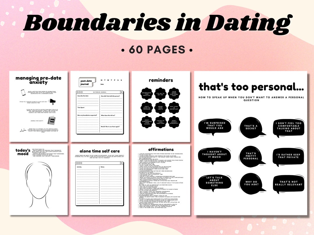 Boundaries in Dating Workbook Bundle, Relationship Boundaries Journal, Setting Healthy ...