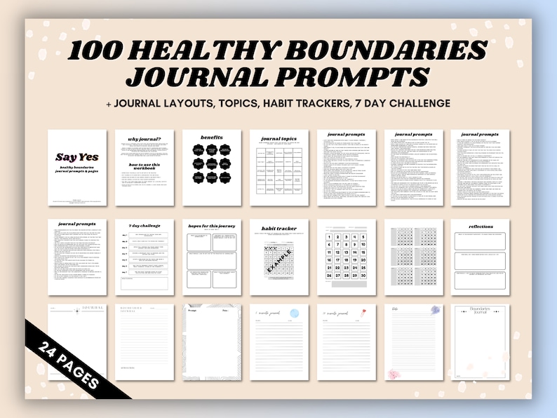 Boundaries Mini Bundle, Setting Healthy Boundaries, Boundaries Journal ...
