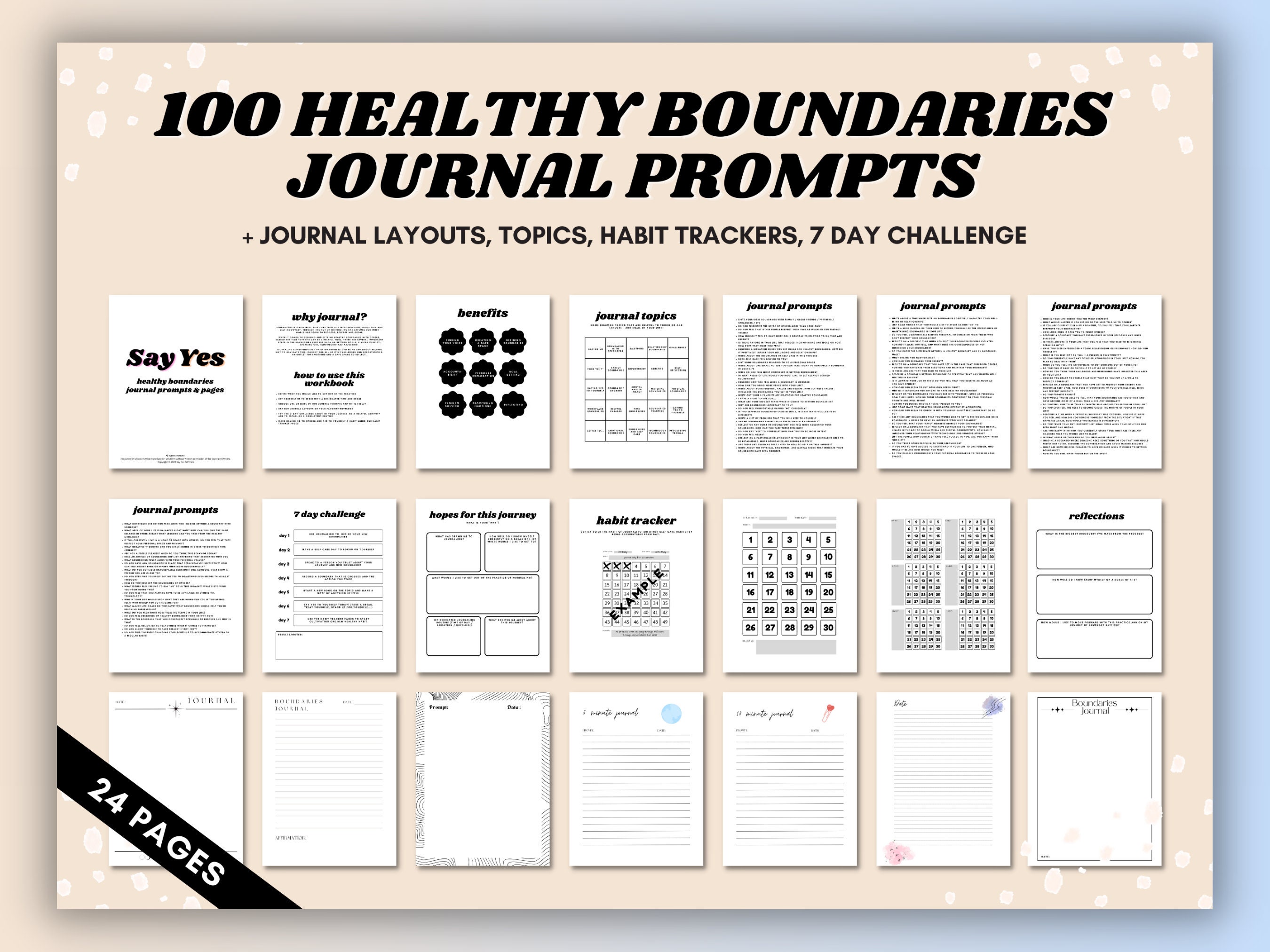 Boundaries Mini Bundle, Setting Healthy Boundaries, Boundaries Journal ...