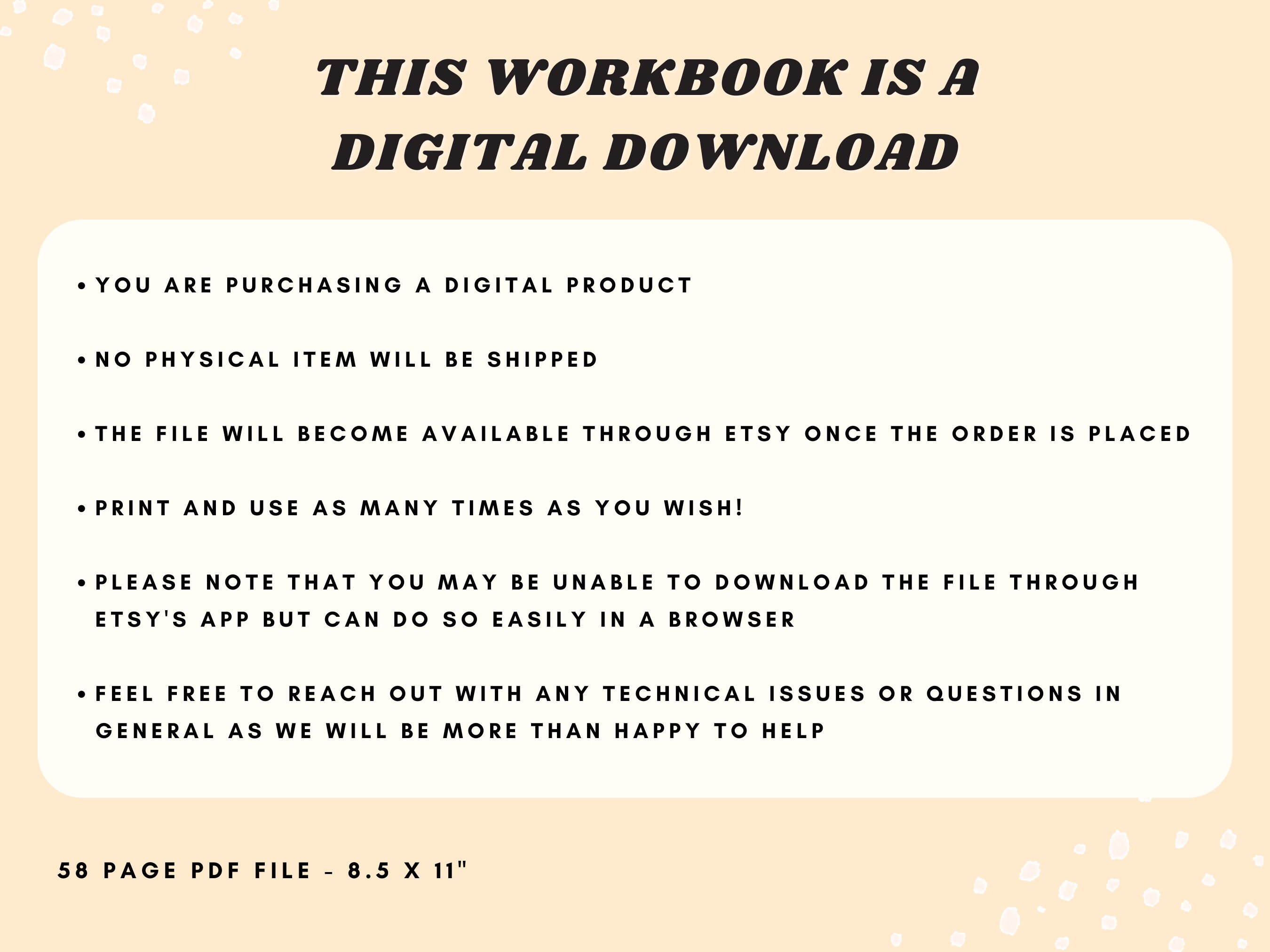 Grief Worksheets, Self Care Workbook, Grief Therapy Journal, Processing ...