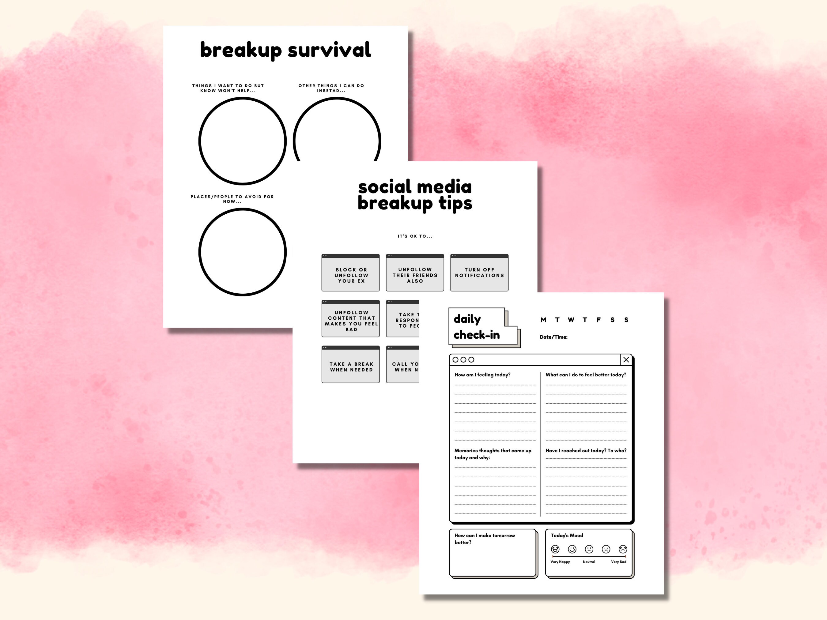 Breakup Self Care Workbook, Breakup Journal, Toxic Relationship ...