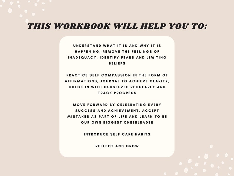 Imposter Syndrome Worksheets, Workbook, Self Esteem, Inner Critic ...