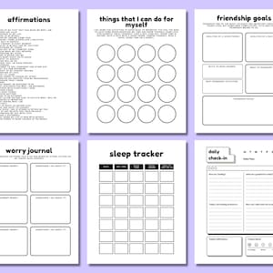 Teen Self Care Workbook, Teen Mental Health, Self Care for Teens, Teen ...