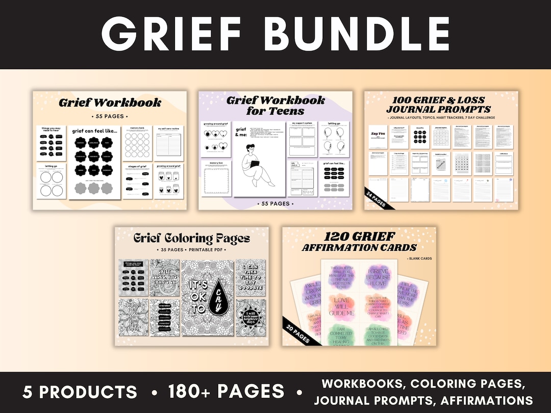 Grief Bundle, Grief Workbooks, Teen Grief, Grief and Loss, Grief ...