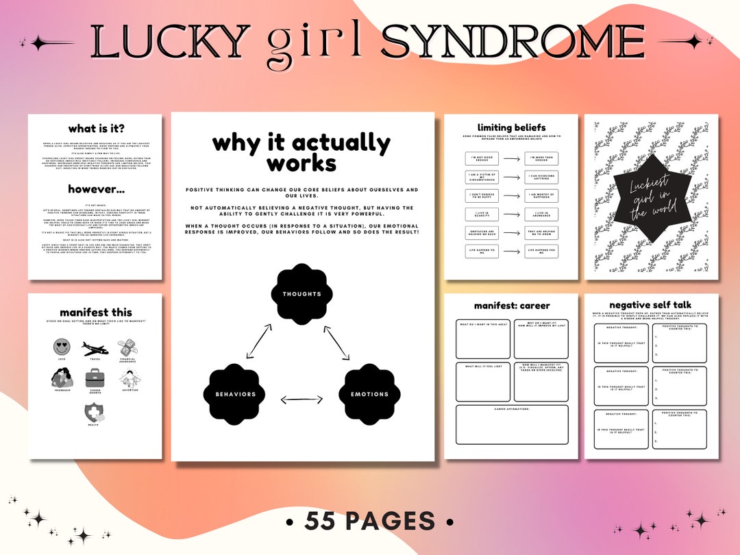Lucky Girl Syndrome Workbook, Manifestation Journal, Law of Assumption ...
