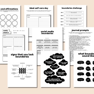 Boundaries Workbook Bundle, Setting Healthy Boundaries, Boundaries ...