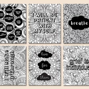 Grief Coloring Pages, Mental Health Coloring Pages, Coloring Pages for ...