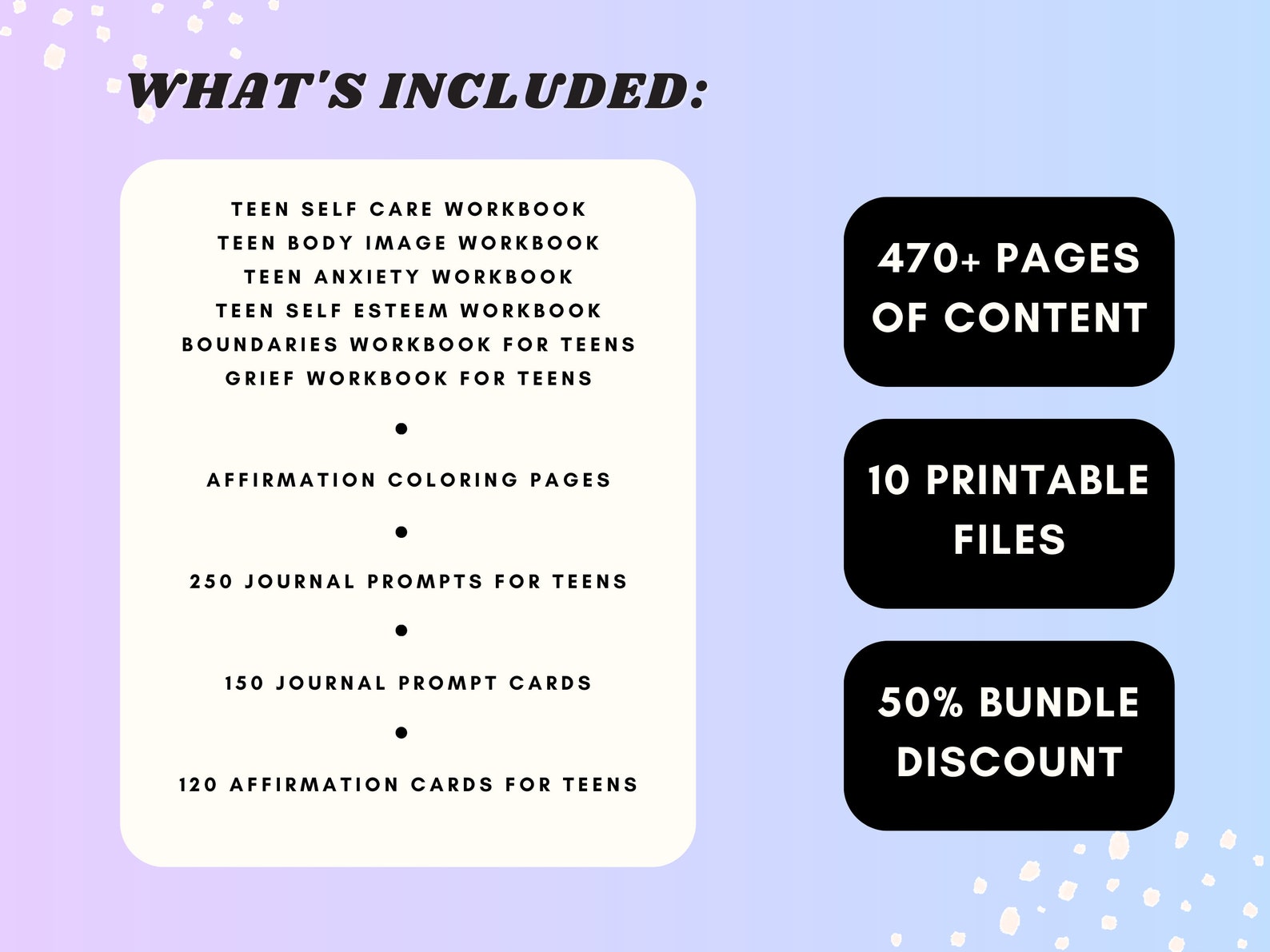 Teen Mega Bundle, Teen Self Care Workbook, Teen Mental Health, Teen ...