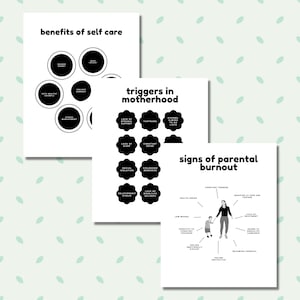 Self Care for Moms Workbook, Motherhood Journal, Mental Health, Therapy ...