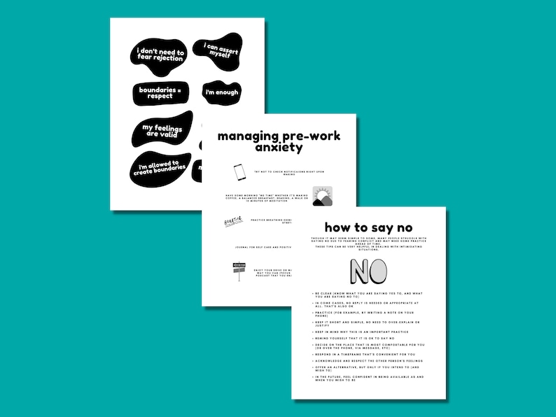 Boundaries at Work Workbook Bundle, Workplace Boundaries, Setting ...