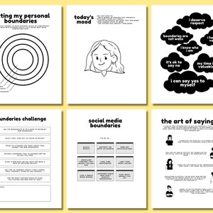 Teen Boundaries Workbook Bundle, Setting Healthy Boundaries, Boundaries ...