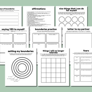 Boundaries in Marriage Workbook Bundle, Relationship Boundaries Journal ...