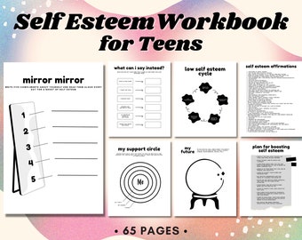 Self Esteem Workbook, Self Esteem Worksheets for Teens, Teen Self ...