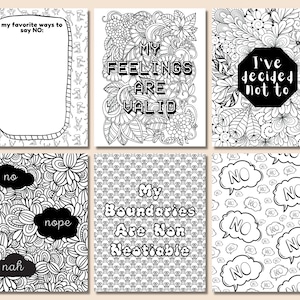 Boundaries Coloring Pages, Mental Health Coloring Pages, Coloring Pages ...