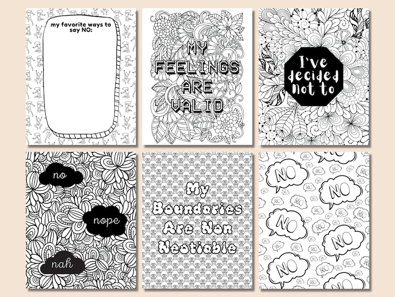 Boundaries Coloring Pages, Mental Health Coloring Pages, Coloring Pages ...