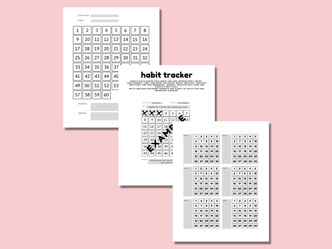 Teen Body Image Workbook, Body Positive Worksheets, Body Acceptance ...