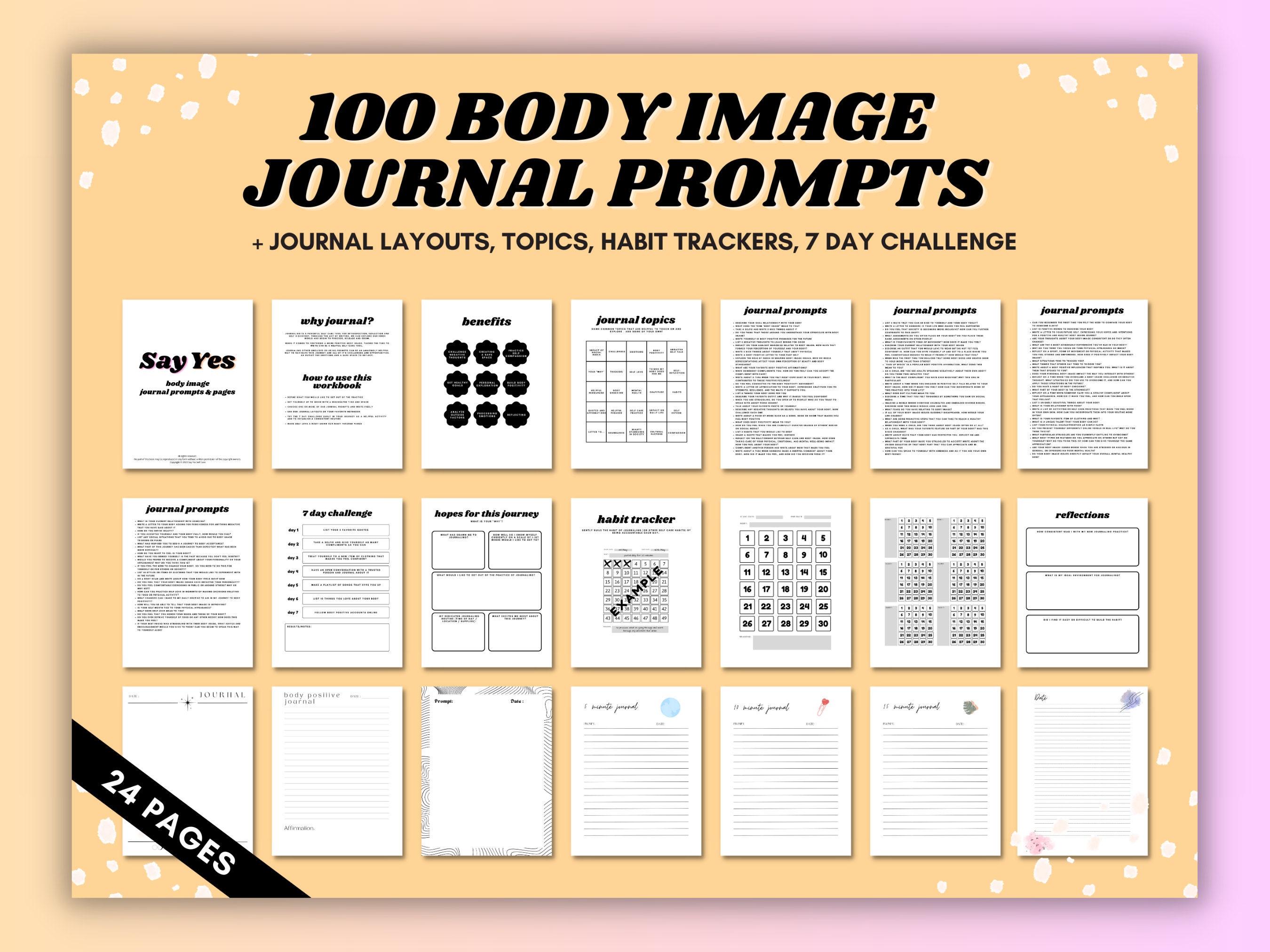 Body Image Bundle, Body Positive Workbook, Teen Body Image, Body ...