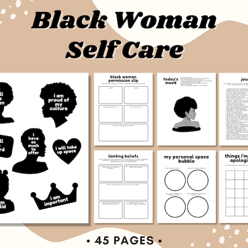 Black Woman Self Care Workbook Self Love for Black Women - Etsy