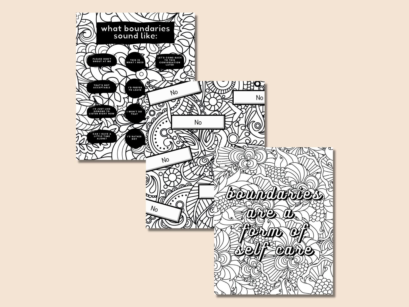 Boundaries Coloring Pages, Mental Health Coloring Pages, Coloring Pages ...