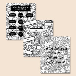Boundaries Coloring Pages, Mental Health Coloring Pages, Coloring Pages ...