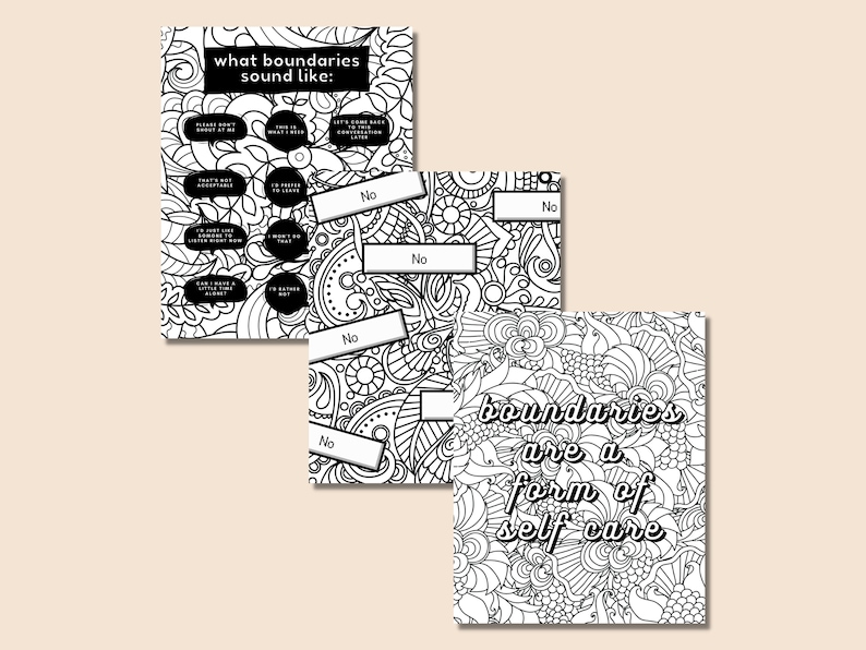 Boundaries Coloring Pages, Mental Health Coloring Pages, Coloring Pages ...