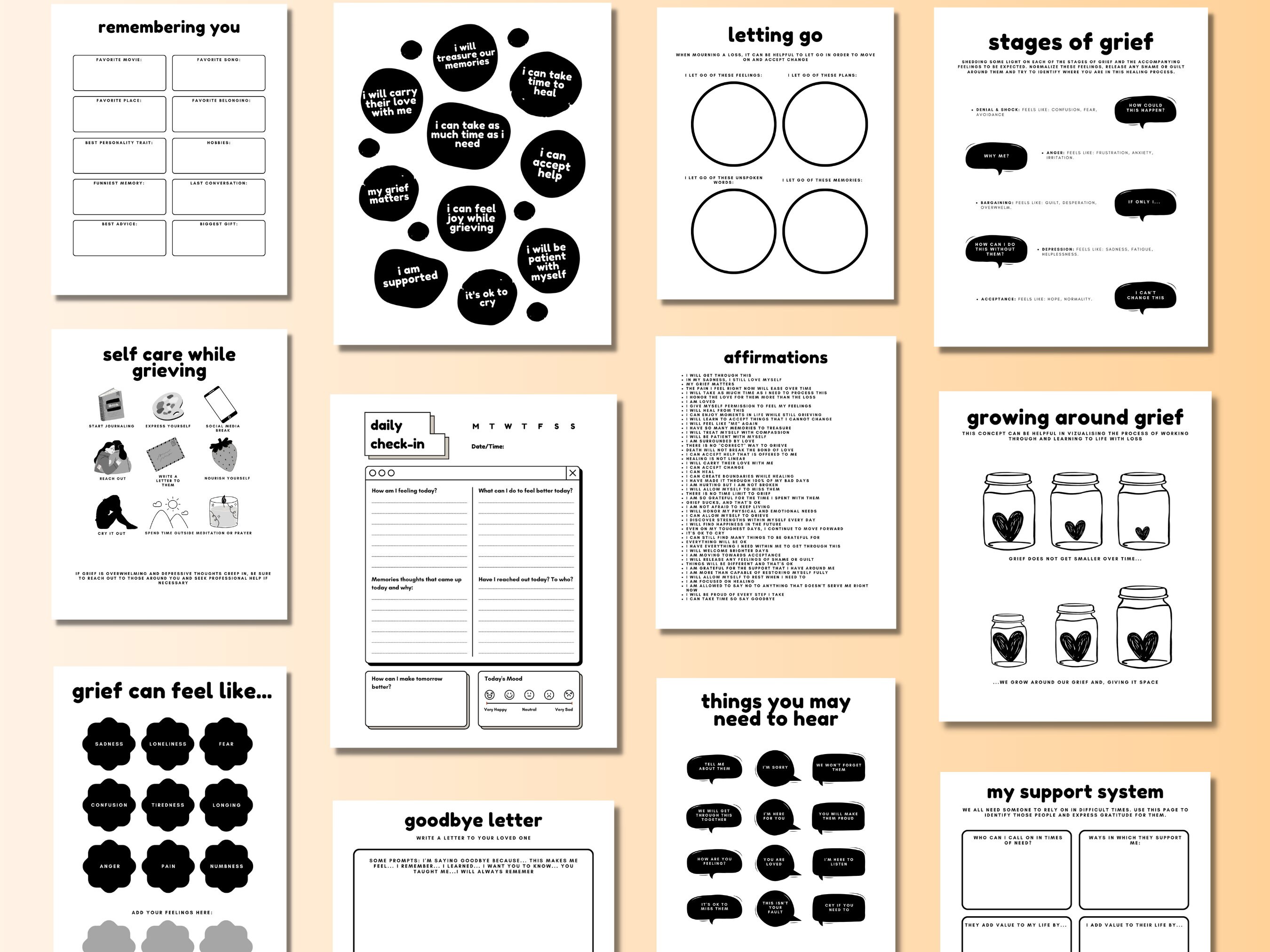 Grief Bundle, Grief Workbooks, Teen Grief, Grief and Loss, Grief ...