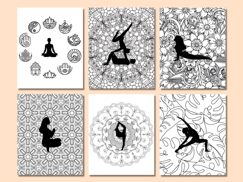 Yoga Coloring Pages, Yoga Printable, Yoga Poses, Yoga Coloring Book ...