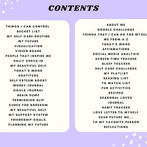 Teen Self Care Workbook, Teen Mental Health, Self Care for Teens, Teen ...