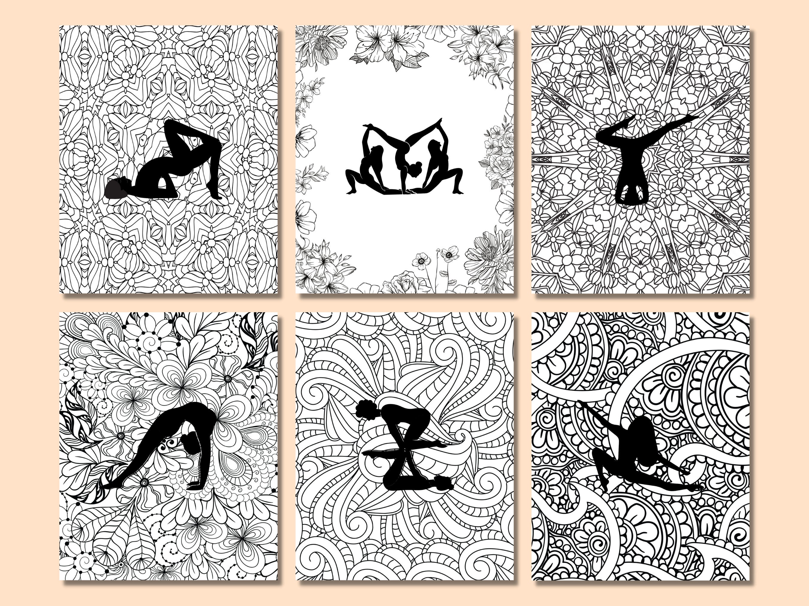 Yoga Coloring Pages, Yoga Printable, Yoga Poses, Yoga Coloring Book ...