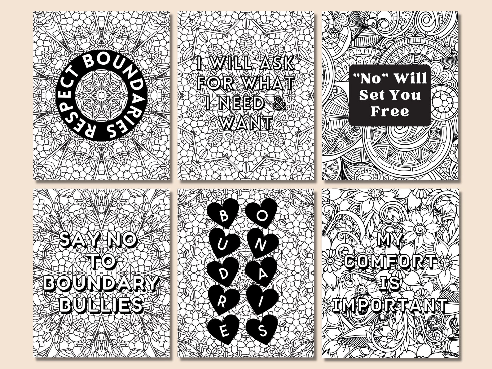 Boundaries Coloring Pages, Mental Health Coloring Pages, Coloring Pages ...