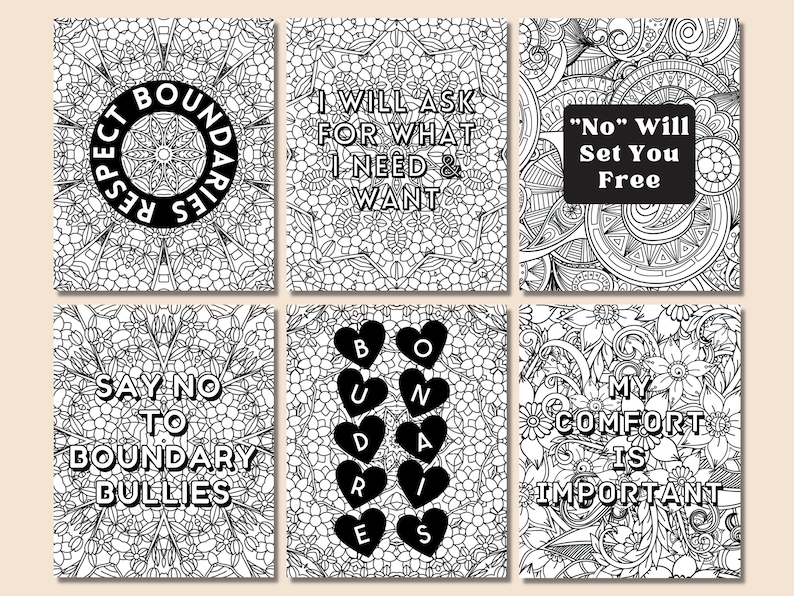 Boundaries Coloring Pages, Mental Health Coloring Pages, Coloring Pages ...