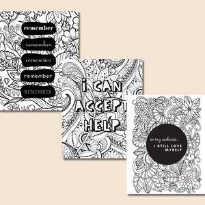 Grief Coloring Pages, Mental Health Coloring Pages, Coloring Pages for ...