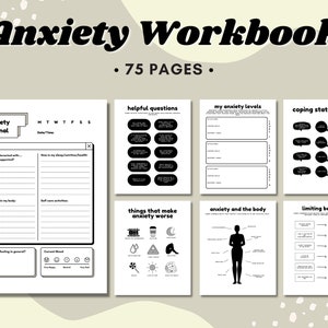 Anxiety Worksheets, Workbook, Anxiety Journal, Anxiety Relief ...